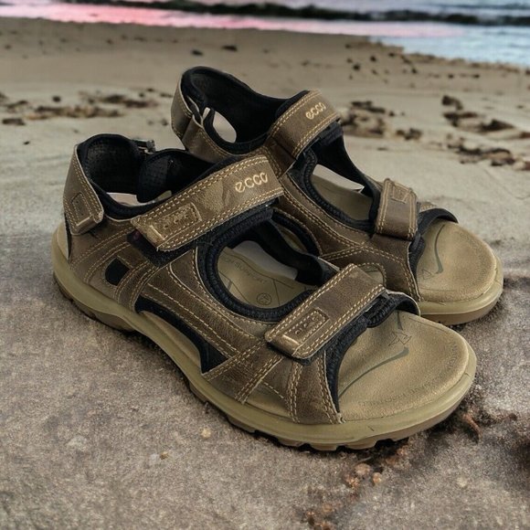 Ecco | Shoes | Ecco Mens 43 95 Receptor Technology Brown Leather Hiking ...